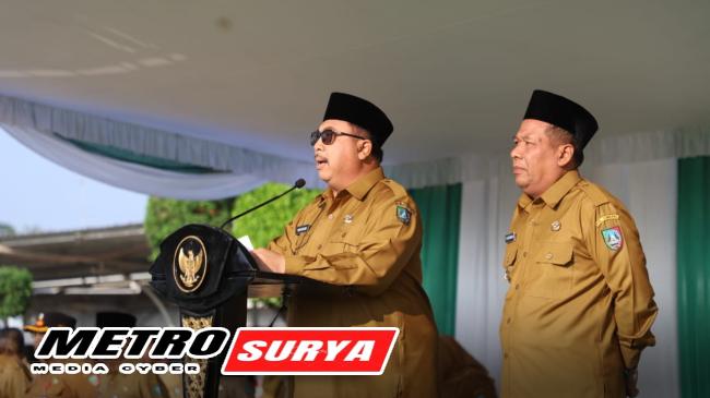 Bupati Jombang Pimpin Apel Kerja Setelah Cuty Bersama Sekaligus Halal Bihalal